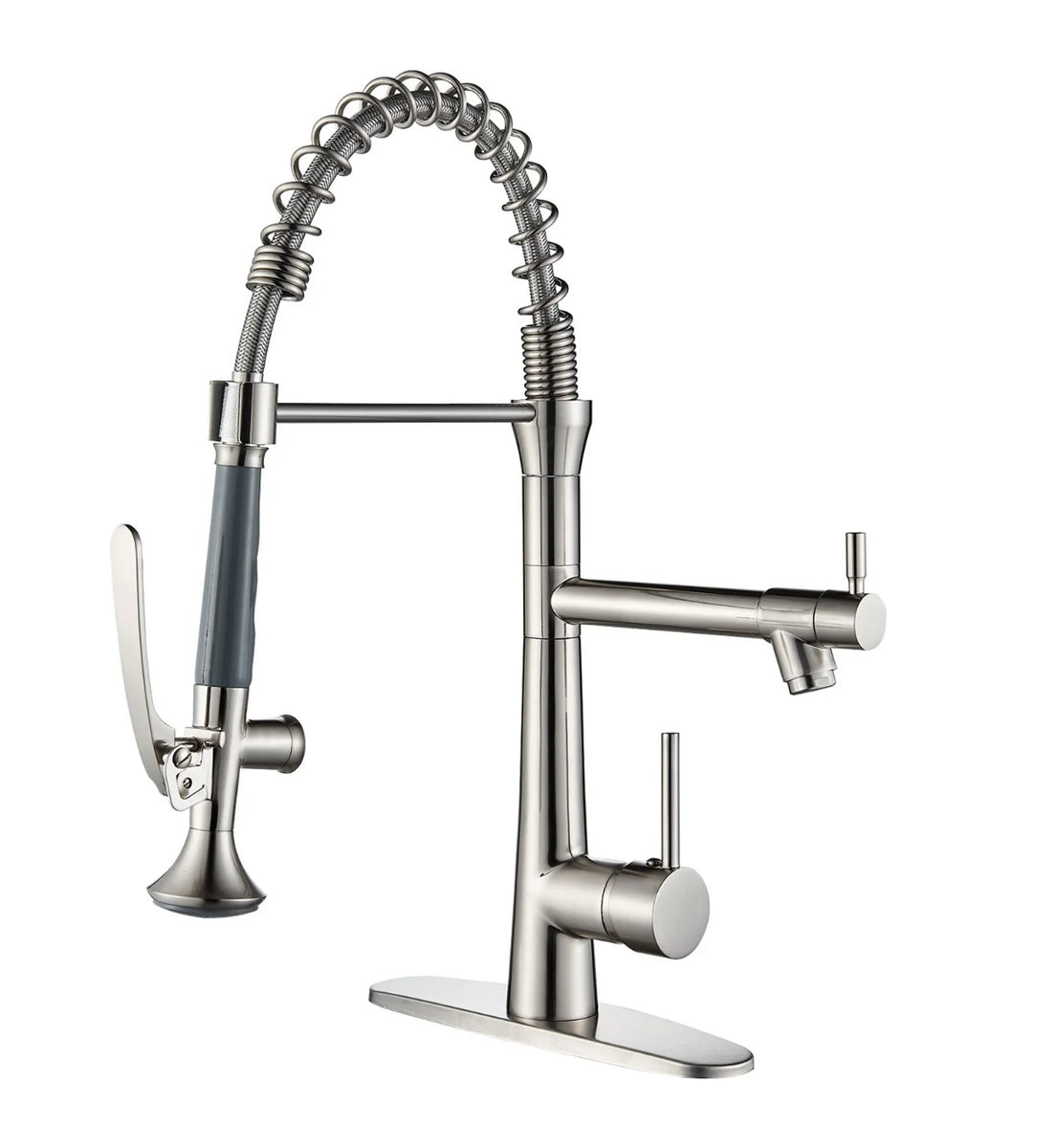 #1567 Brushed Nickel Commercial LED 2 Function Kitchen Faucet – Home Of ...