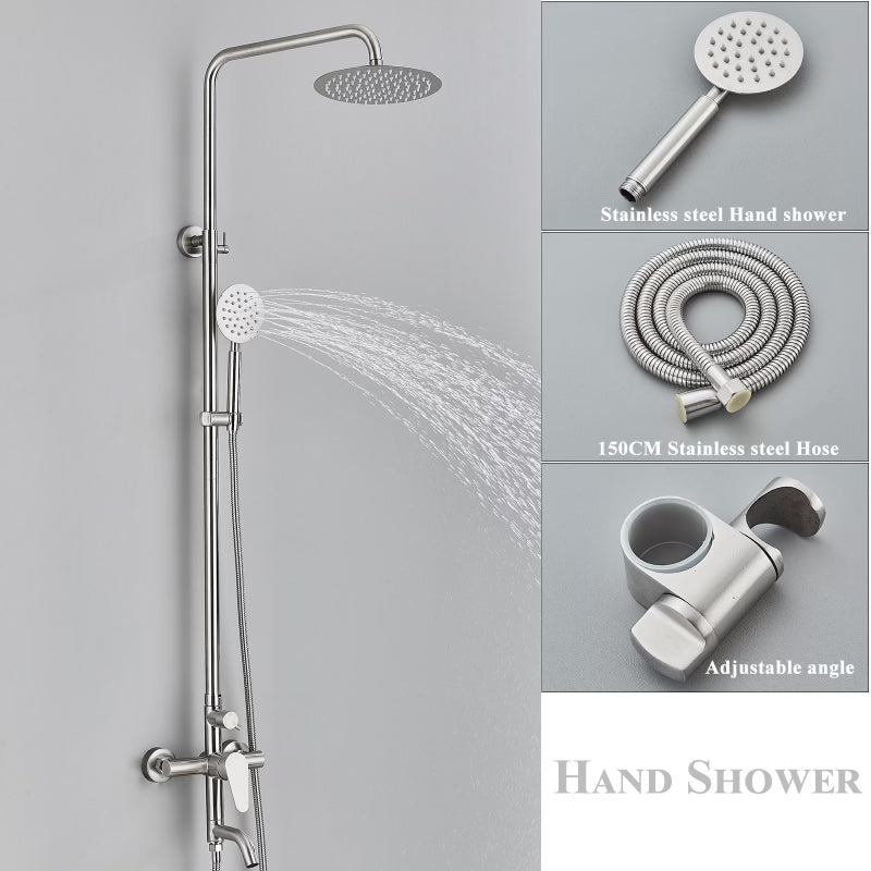3 In 1 rainfall Slim Exposed Rainfall Shower System – Home Of Faucets Ltd